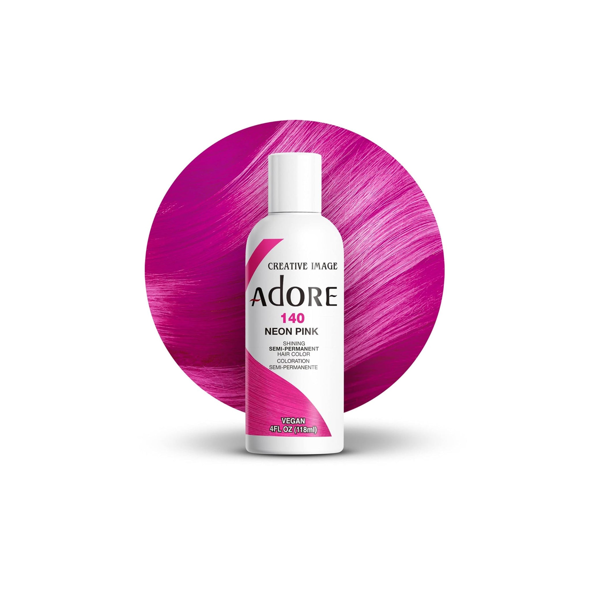 Adore Semi-Permanent Hårfarve No.140 Neon Pink 118ml – Hair Souk